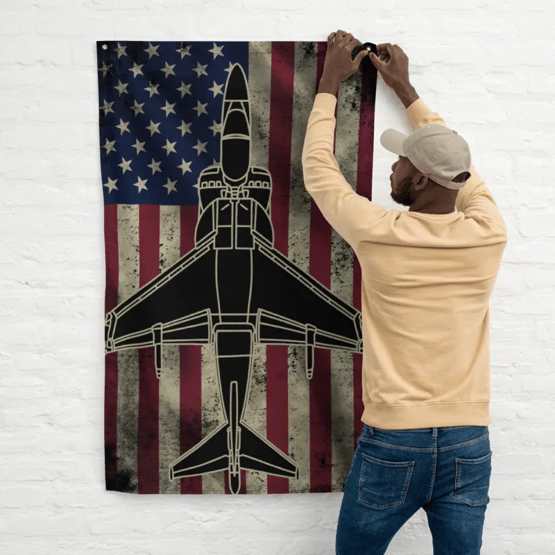 AV 8 Harrier Aircraft Flag | Challenge Coin Nation