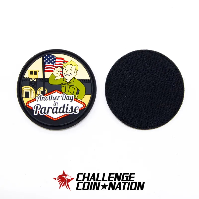 Military Paradise Fallout PVC Patch | Challenge Coin Nation