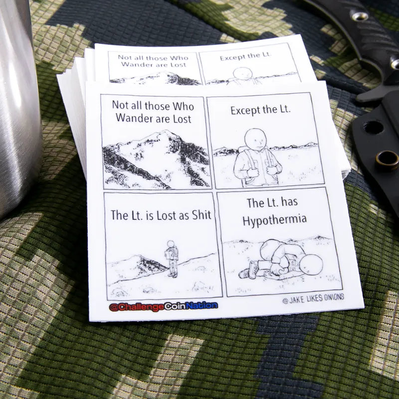 Lost Lt Sticker | Challenge Coin Nation