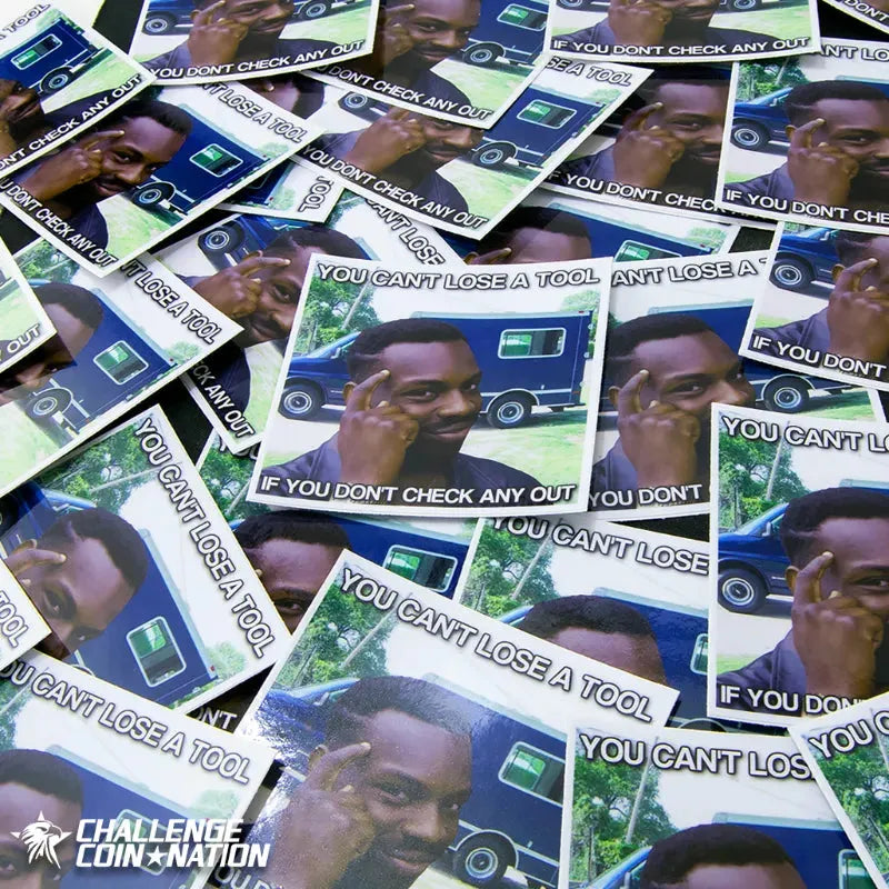 Lost Tool Sticker | Challenge Coin Nation