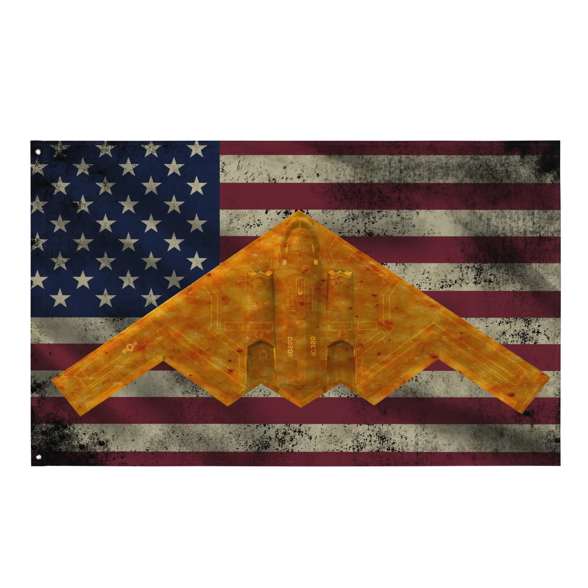 B-2 Bomber “Death Chip” Flag (Photo Version) | Challenge Coin Nation